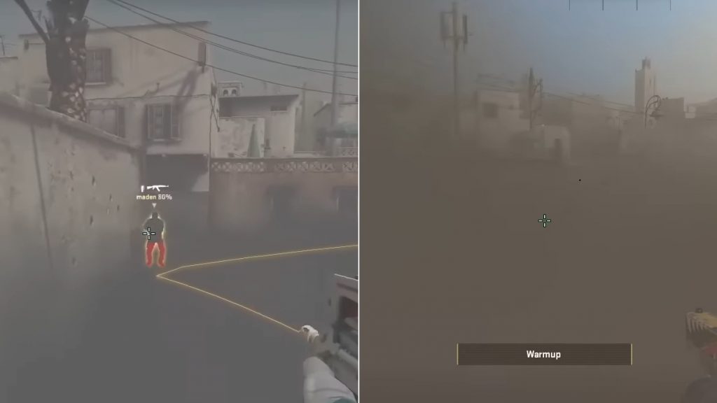 CS2: Veja como estão as smokes one way na Dust 2