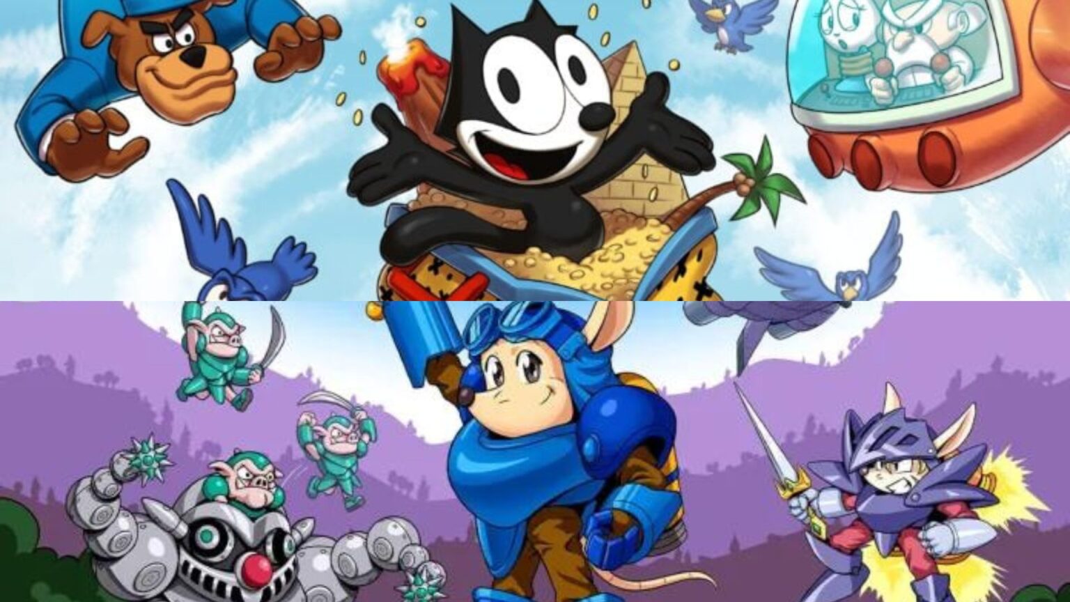 Konami anuncia coletâneas de jogos Rocket Knight e Felix The Cat | Game ...