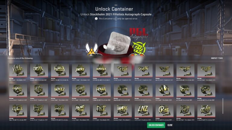 Cs2 Valve Exige Autógrafos De Players Mais Simples Para Os Adesivos