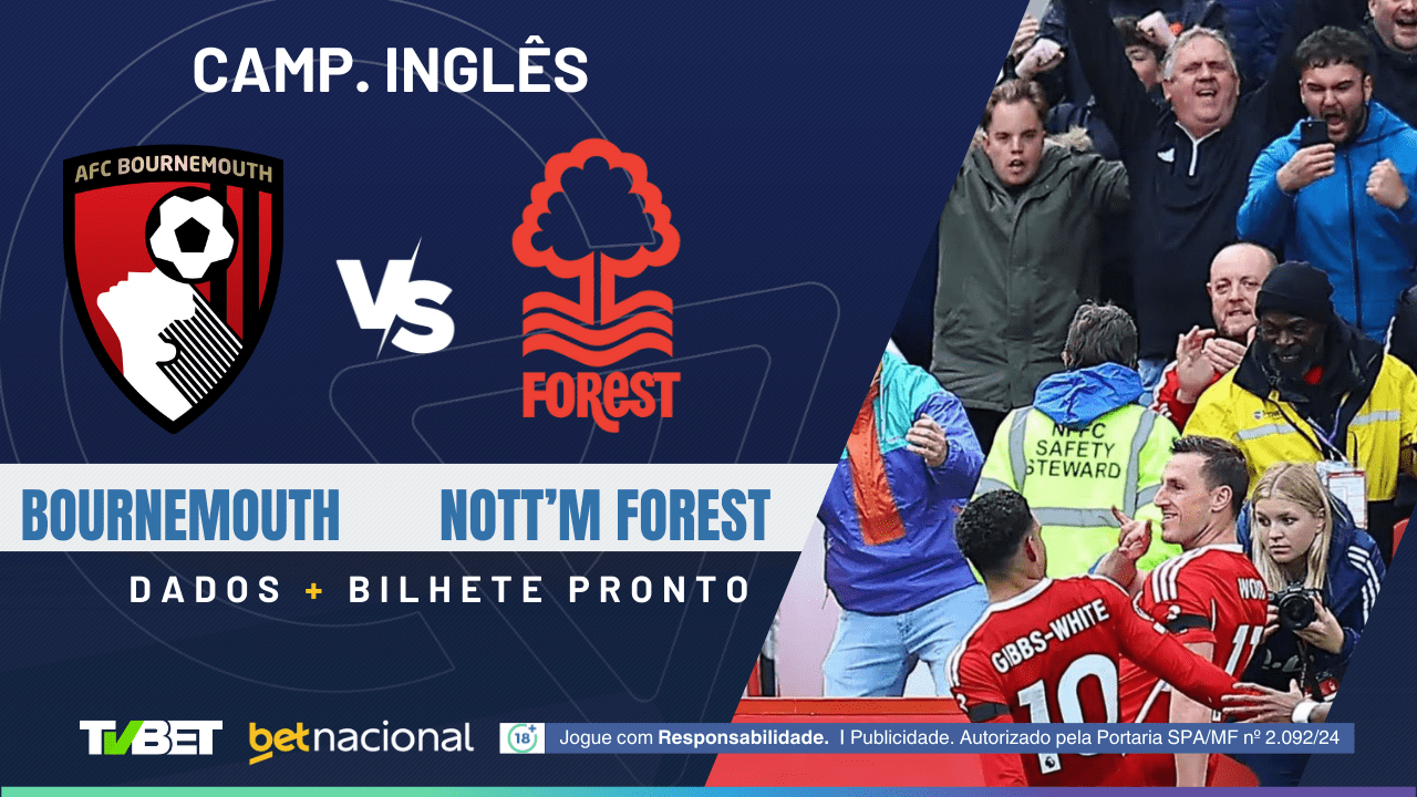 Bournemouth x Nott’m Forest: tempo real, onde assistir, horário ...