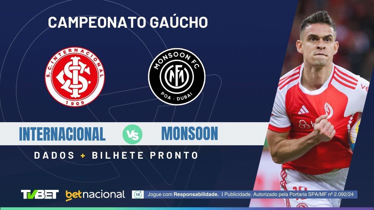 Internacional x Monsoon: tempo real, onde assistir, horário, escalações ...