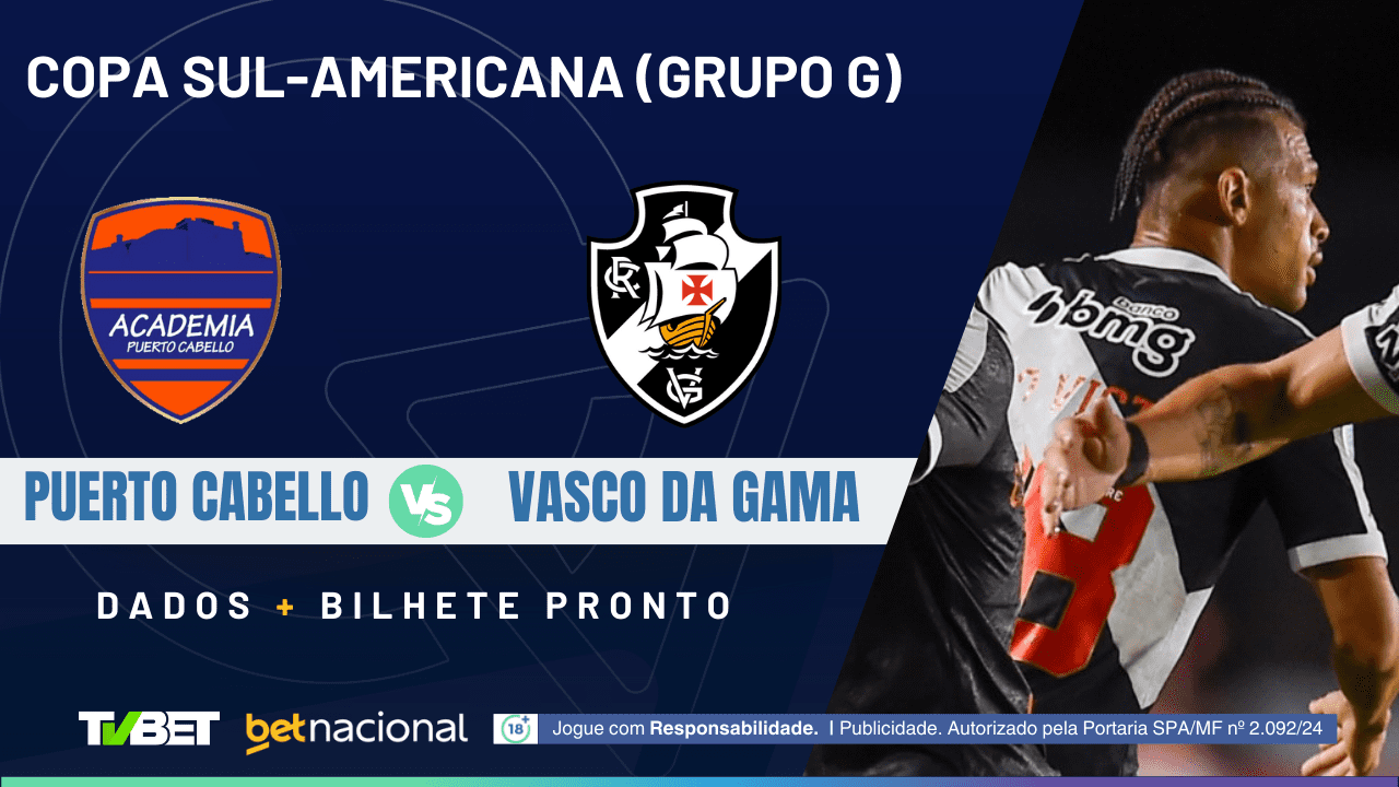 Puerto Cabello x Vasco: tempo real, onde assistir, horário, escalações ...